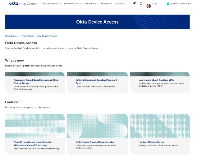 Community Blog Post: NEW: Okta Device Access Product Hub