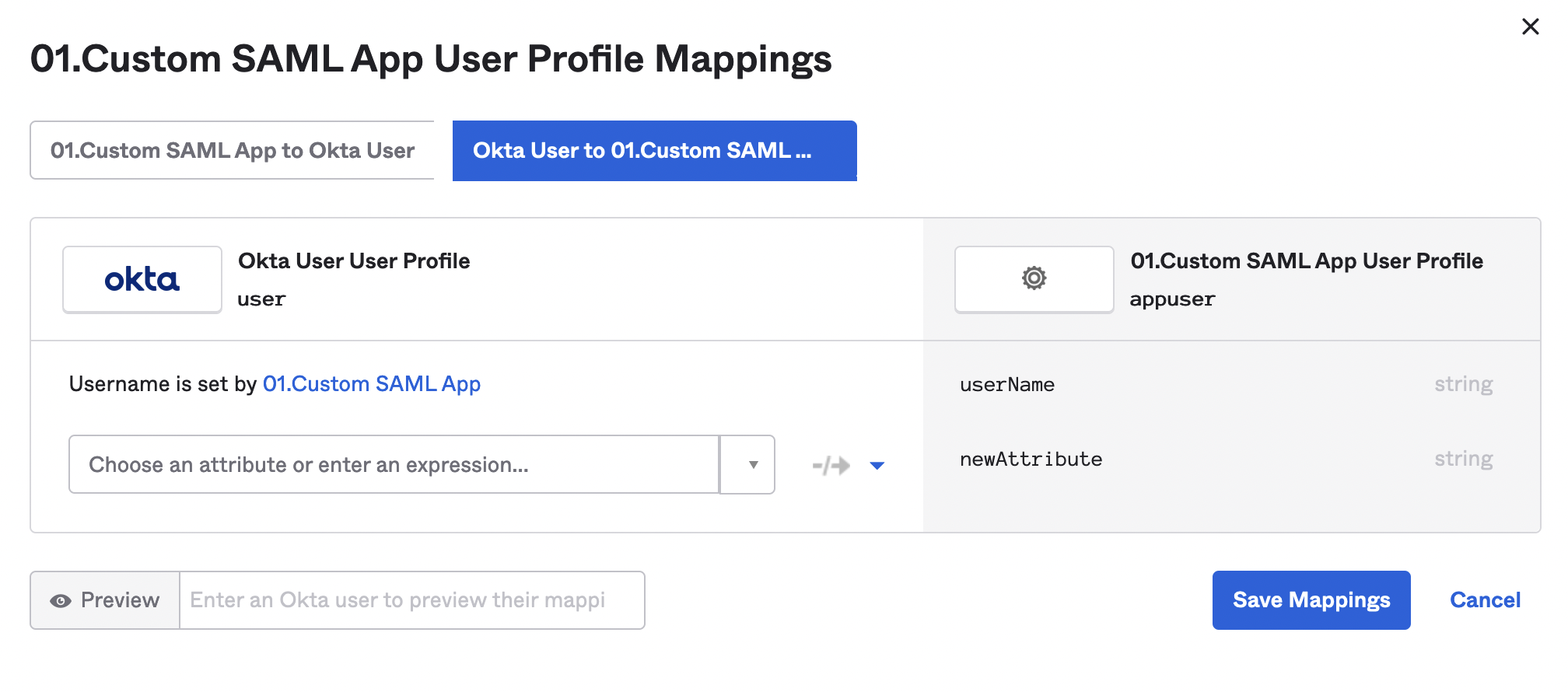 How to Map an Attribute From Okta to an Application