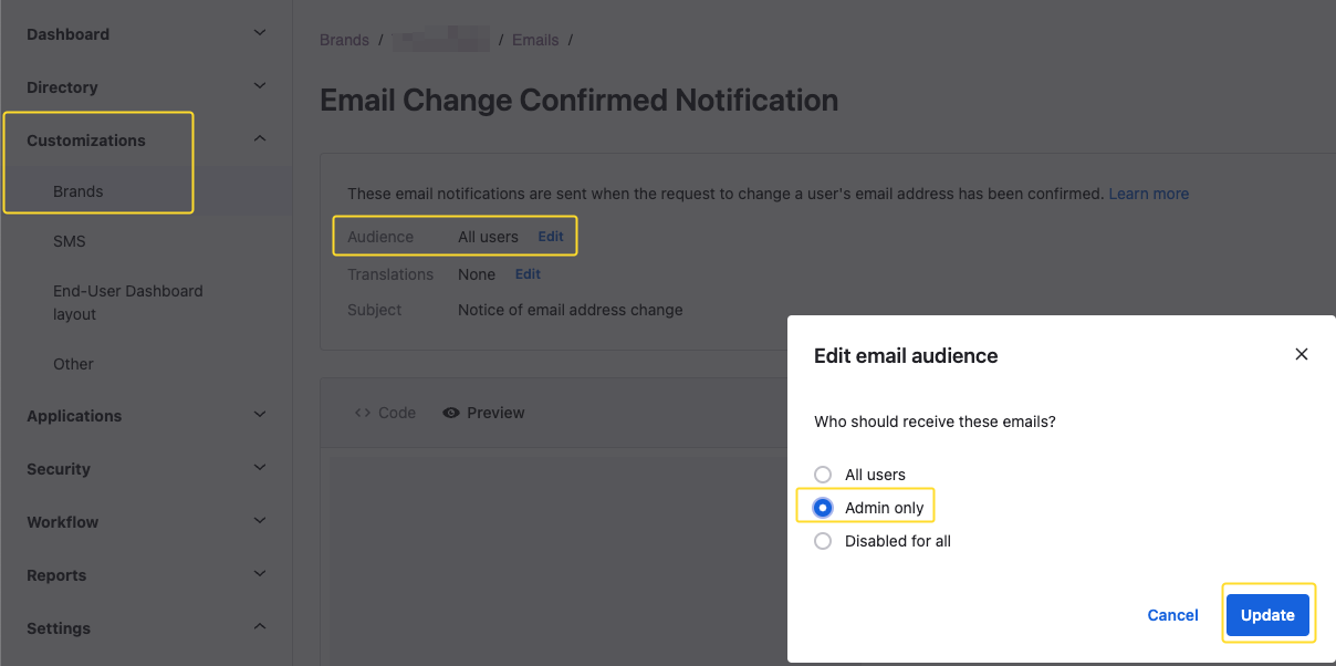 How to Stop the Email Change Confirmed Notifications from Being Sent to ...