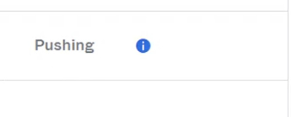 Manually Pushing a Push Group Becomes Stuck on the Pushing Status