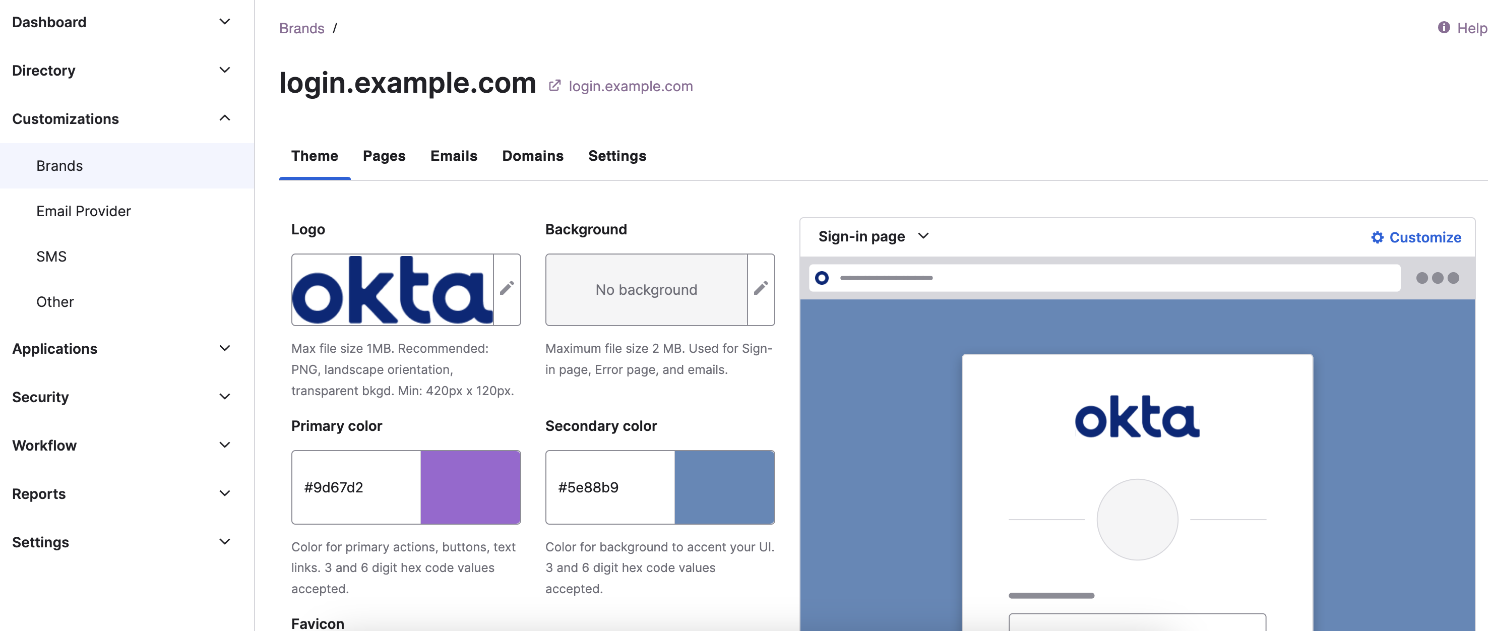 How to Change the Color of a Button on the Okta Login Page