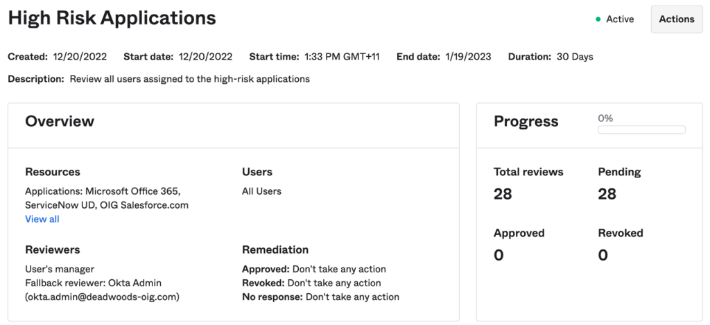 Risk-Based Application Certification in OIG