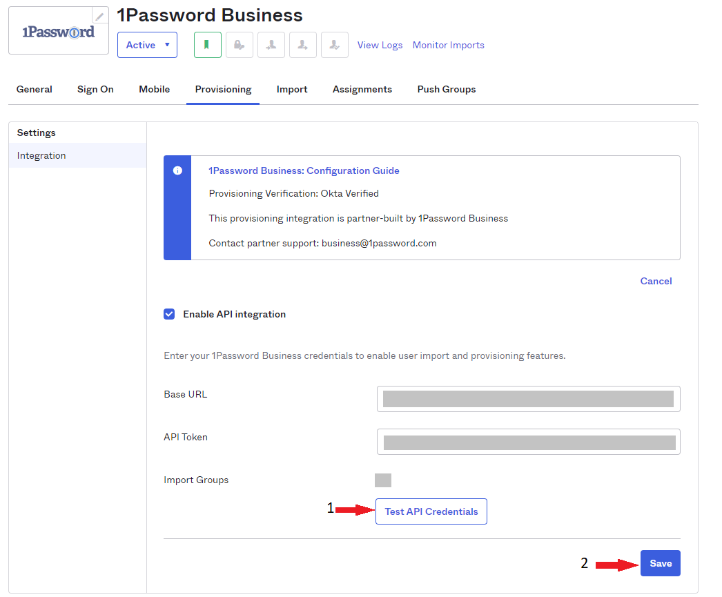1Password Business Provisioning: Internal Server Error. Errors reported by remote server: failed ...