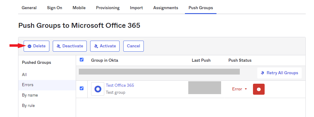 Office 465 Push Group Error: Invalid Value Specified For Property ...