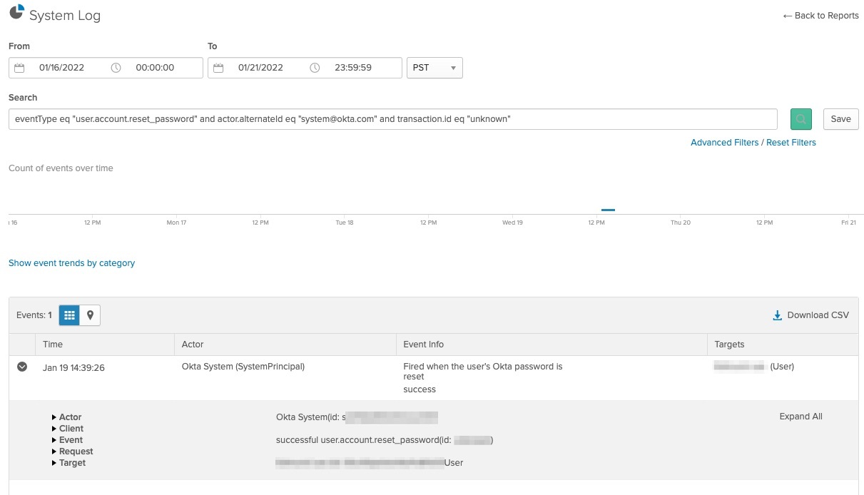 Auditing customer support actions in your Okta tenant using System Log