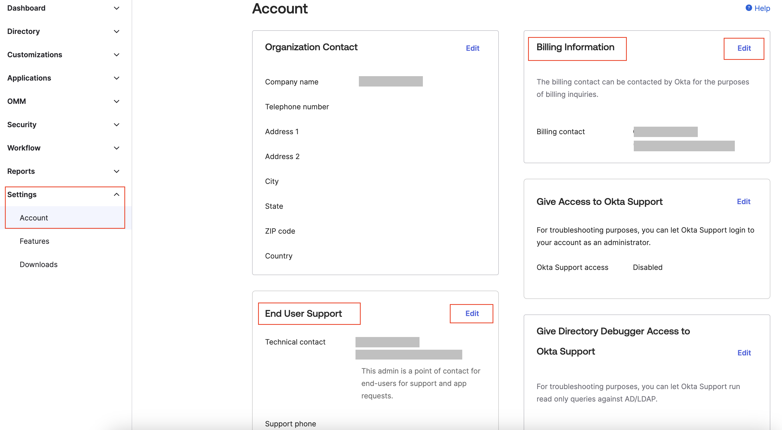 Change Technical Contact and Billing Contact