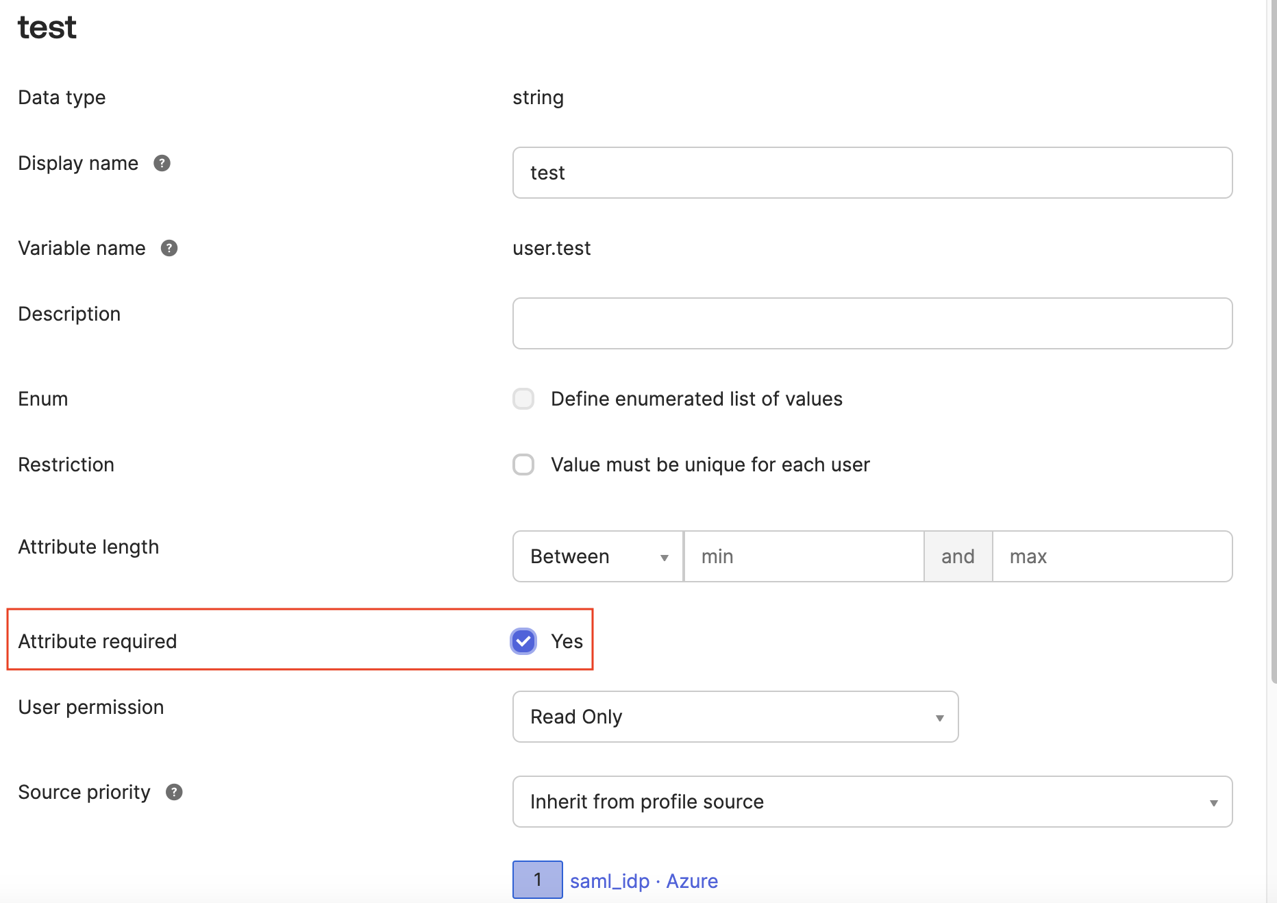 Okta Base User Required Attributes