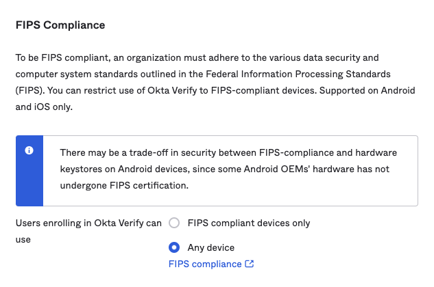 How to Enable FIPS Encryption on Okta Verify