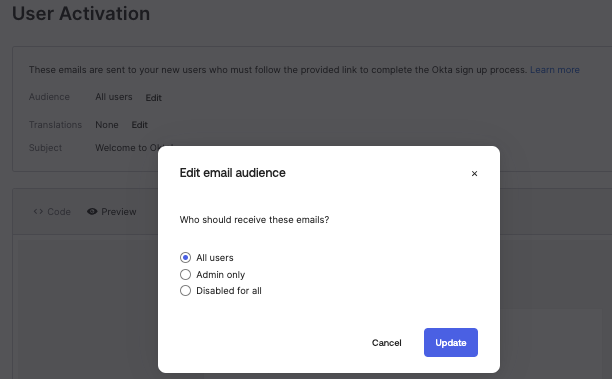 How To Set the Audience for Email Templates