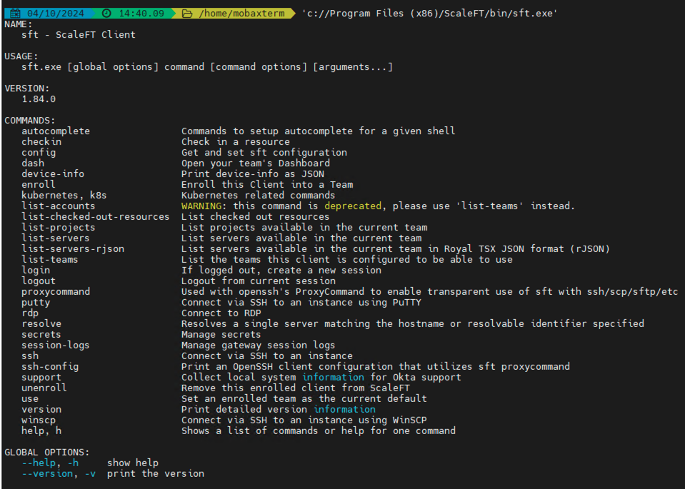 Okta ASA with MobaXterm