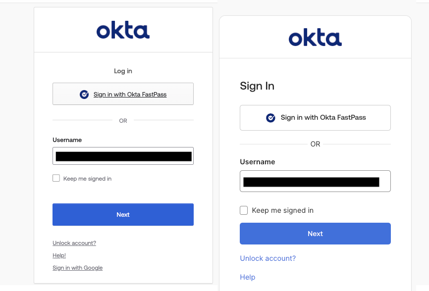 Sign-In Widget (SIW) Window Design - 2nd Gen vs 3rd Gen