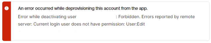 Zoom Deprovisioning "Error while deactivating user: Forbidden. Errors reported by remote server ...