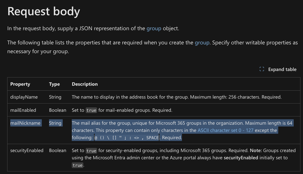 Microsoft Office 365 Push Group Error "Invalid value specified for ...