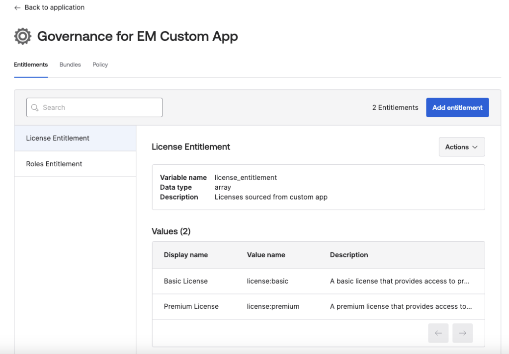 Managing Custom Entitlements or Bring Your Own (BYO) Entitlements using Okta Identity Governance ...