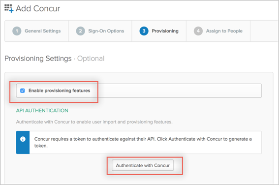 Concur Provisioning Integration