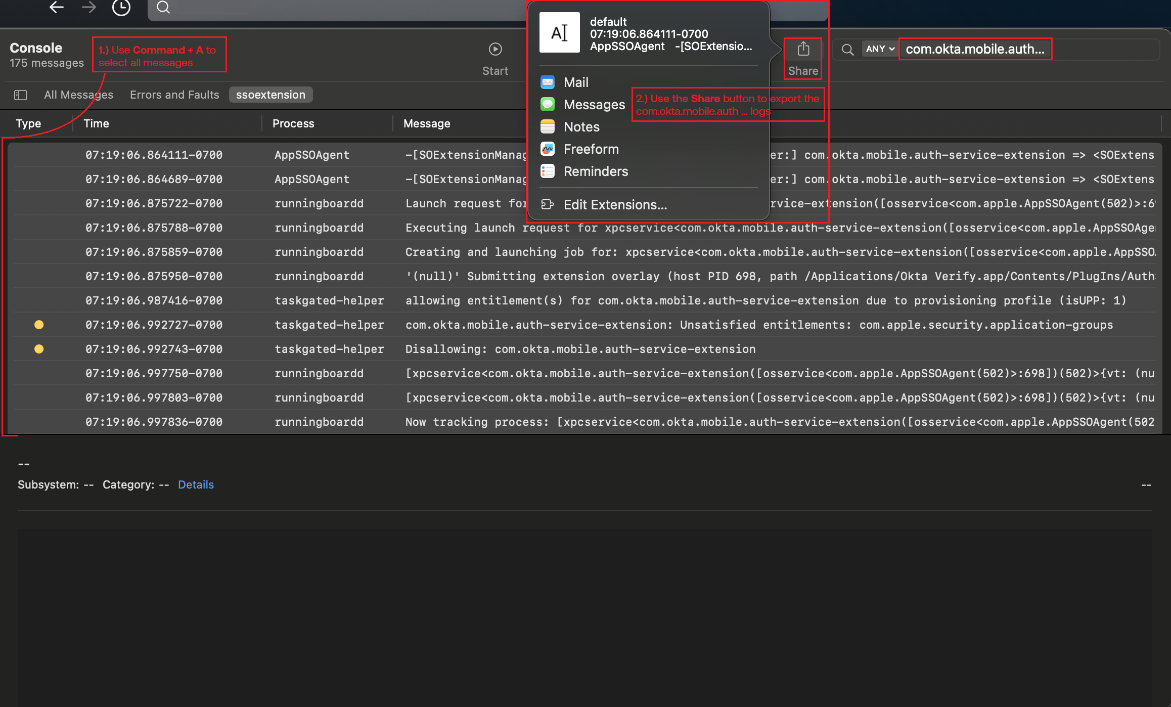 Troubleshooting Okta SSO Extension For MacOS