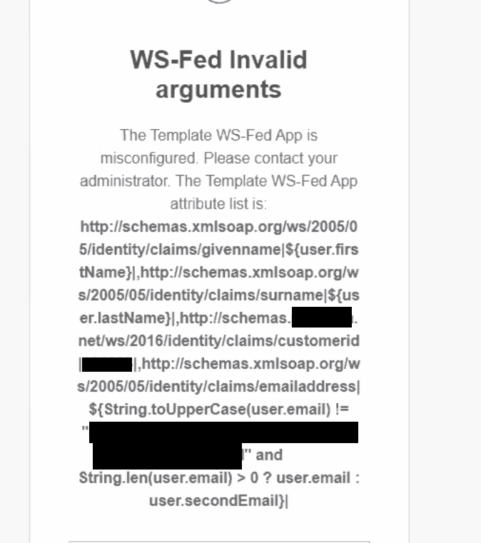 Custom Attribute Statements Pass Incorrect Value for WS-Fed Apps