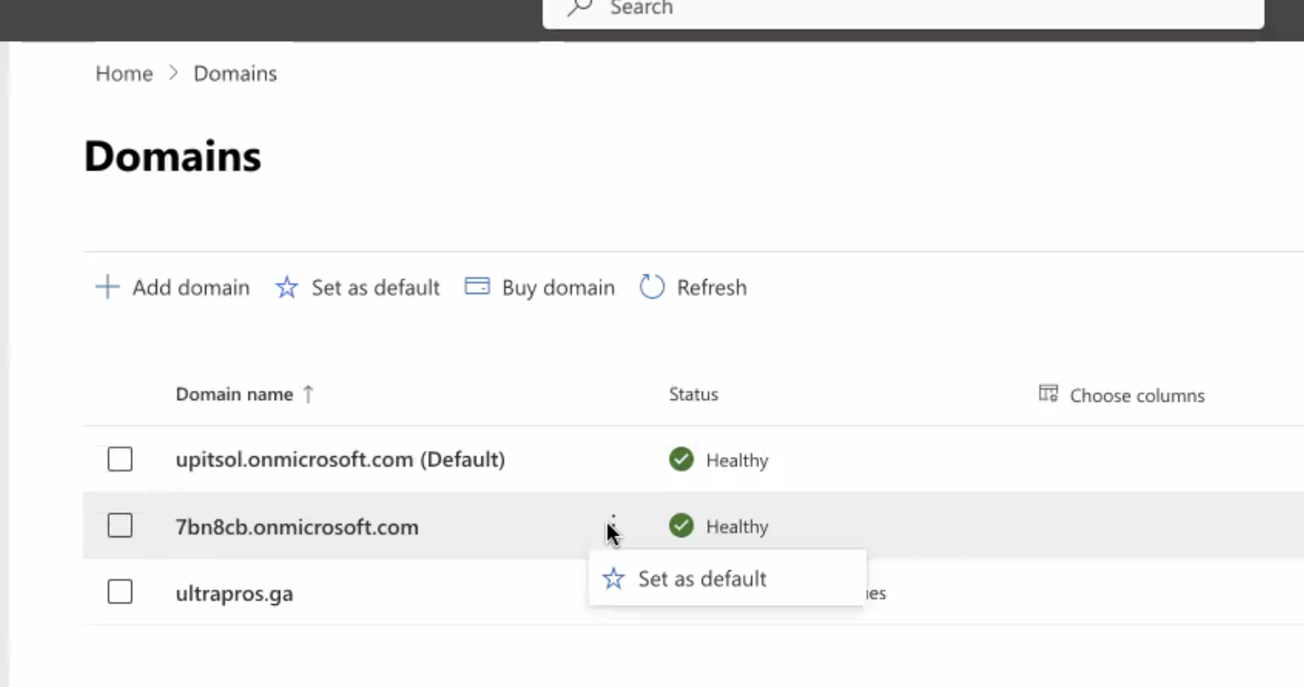 How to Set Default Domain in Microsoft Office 365 (O365)