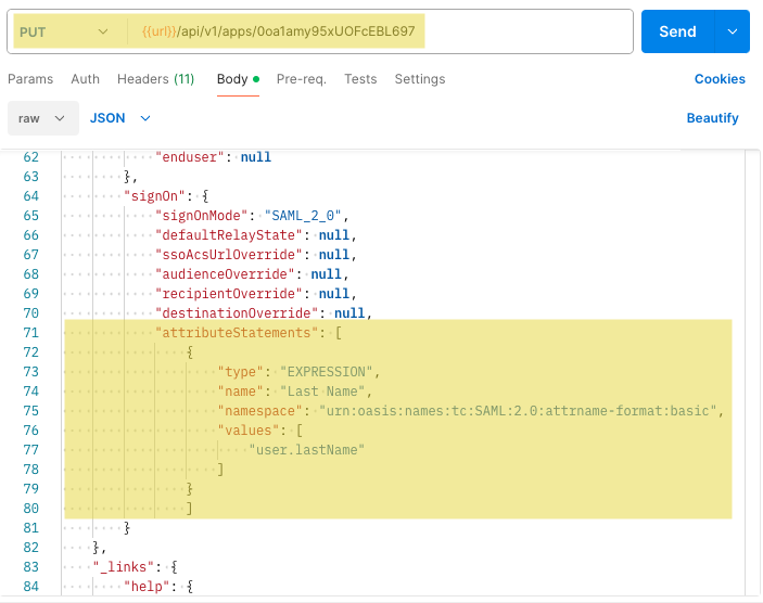 How To Add Saml Attribute Statement Via Api