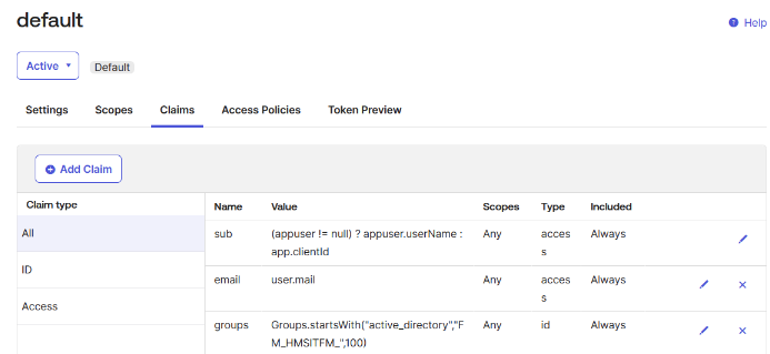 Adding a Group Claim for a Specific Application/Client