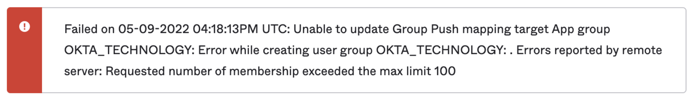 Snowflake Push Group Error "Errors reported by remote server: Requested ...