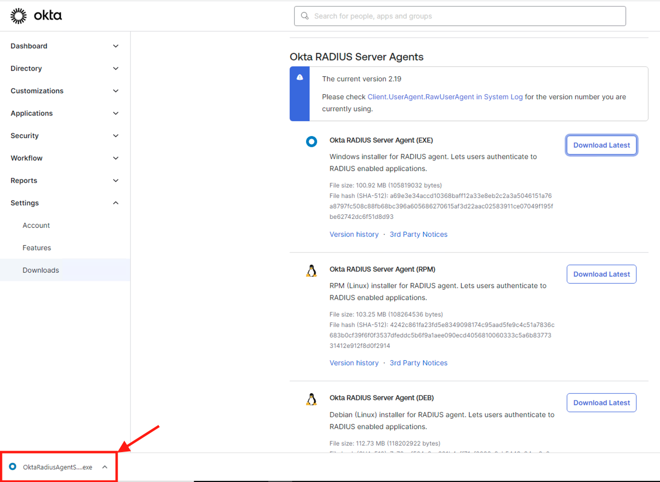 Install the RADIUS Windows Agent