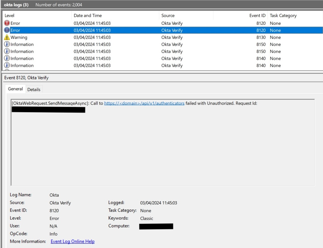 User Unable to Use Okta FastPass