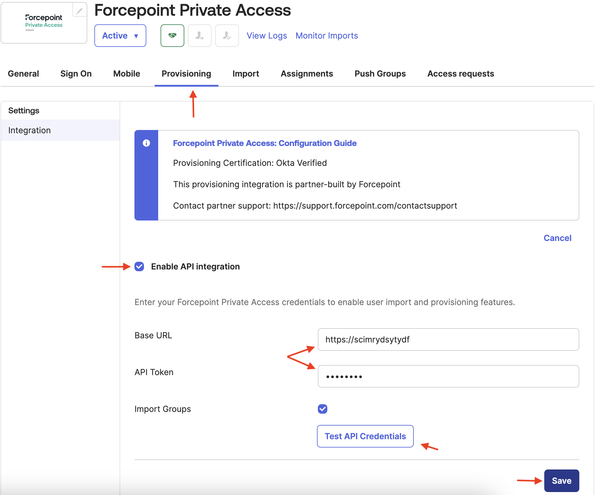 Forcepoint SCIM Integration Guide