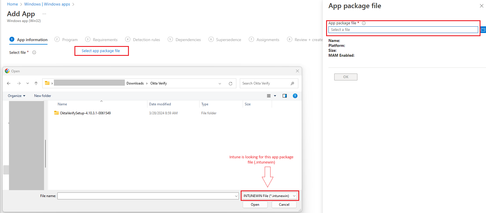 Convert Okta Verify Exe To Intunewin File Package To Be Uploaded To