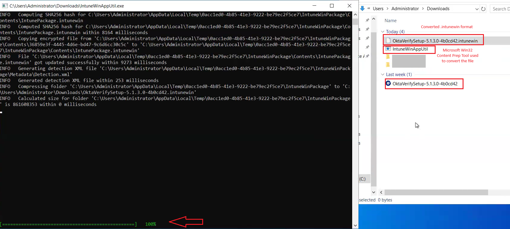 Convert Okta Verify Exe To Intunewin File Package To Be Uploaded To