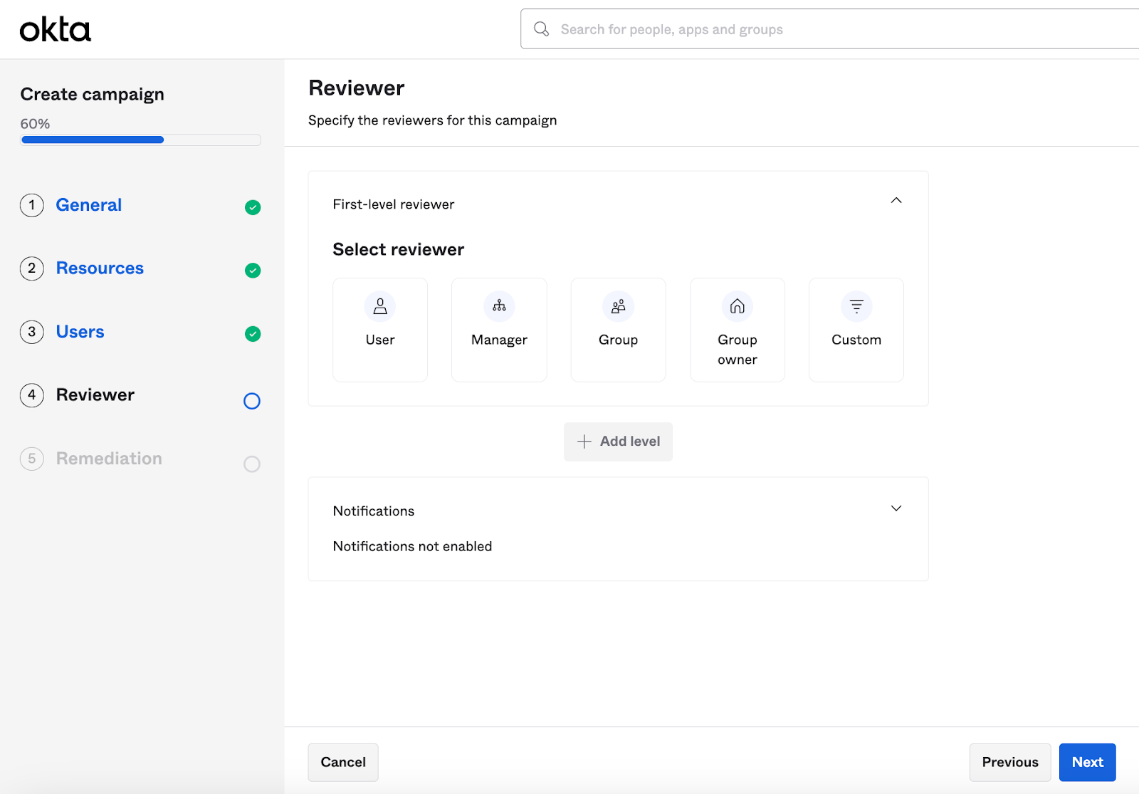 Using Multi Level Reviews in Access Certification