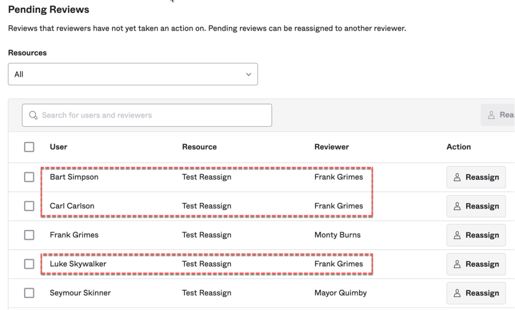 Reassigning Managers for an Access Certification Campaign