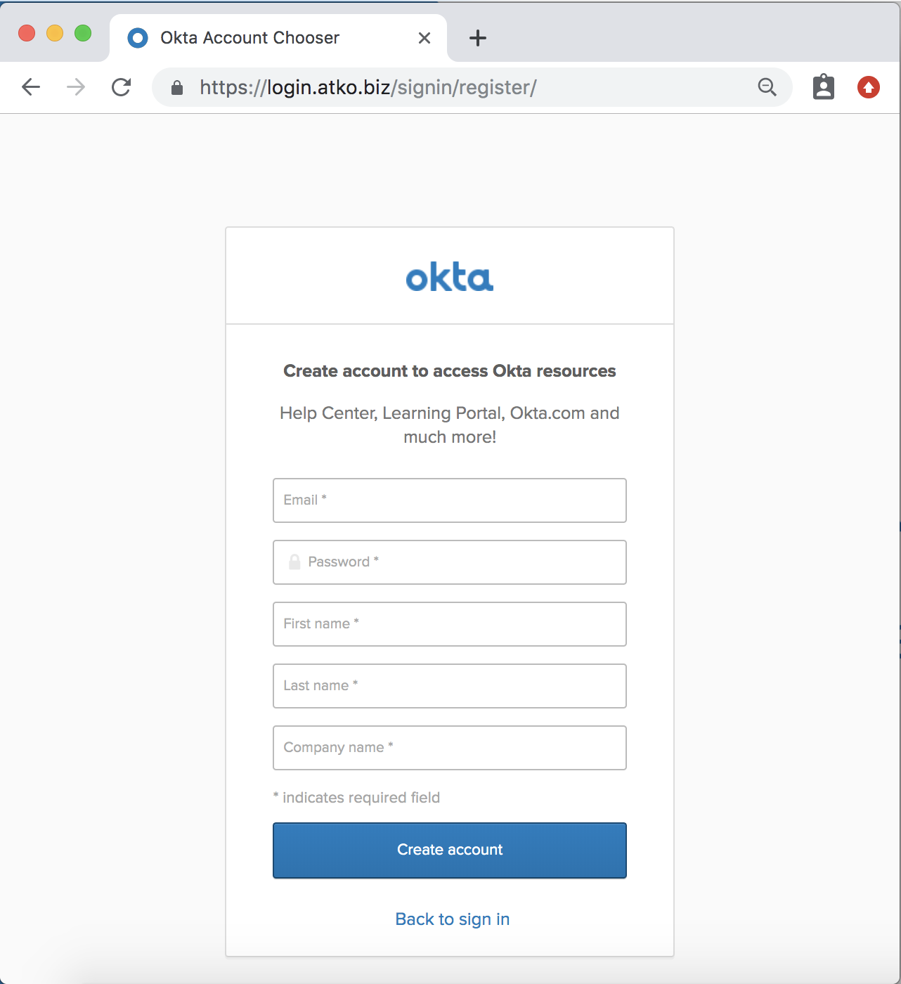 Okta Services Sign-in Experience Update