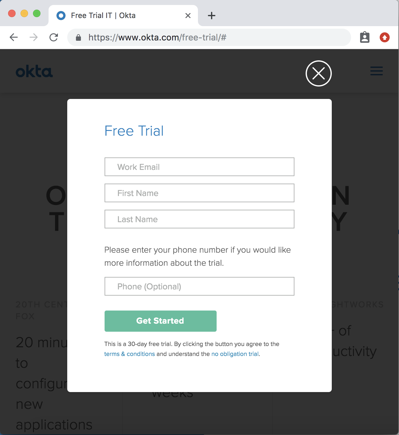 Okta Services Sign-in Experience Update