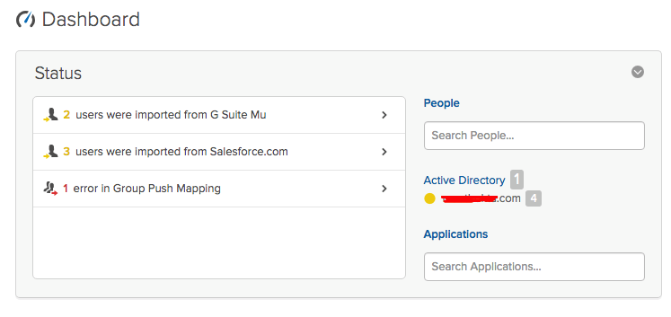 What Does the Yellow Mark Next to the Okta Active Directory Agent Mean