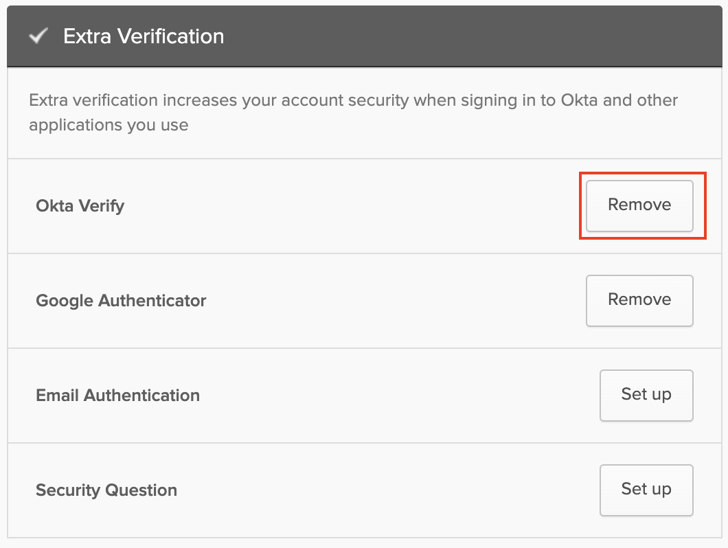 Self Enrollment in Okta Verify