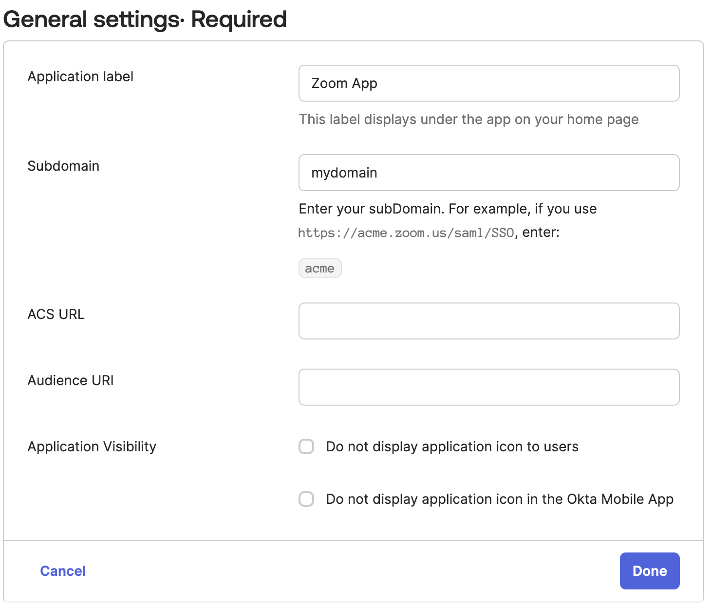How to Configure SAML for Zoom in Okta