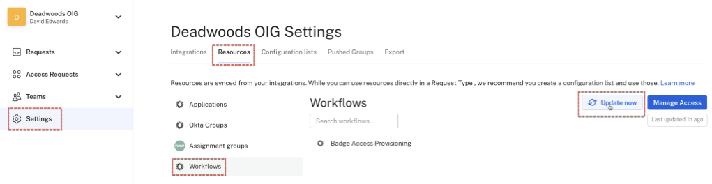 OIG - Access Requests Classic: Calling an Okta Workflow from Within a ...