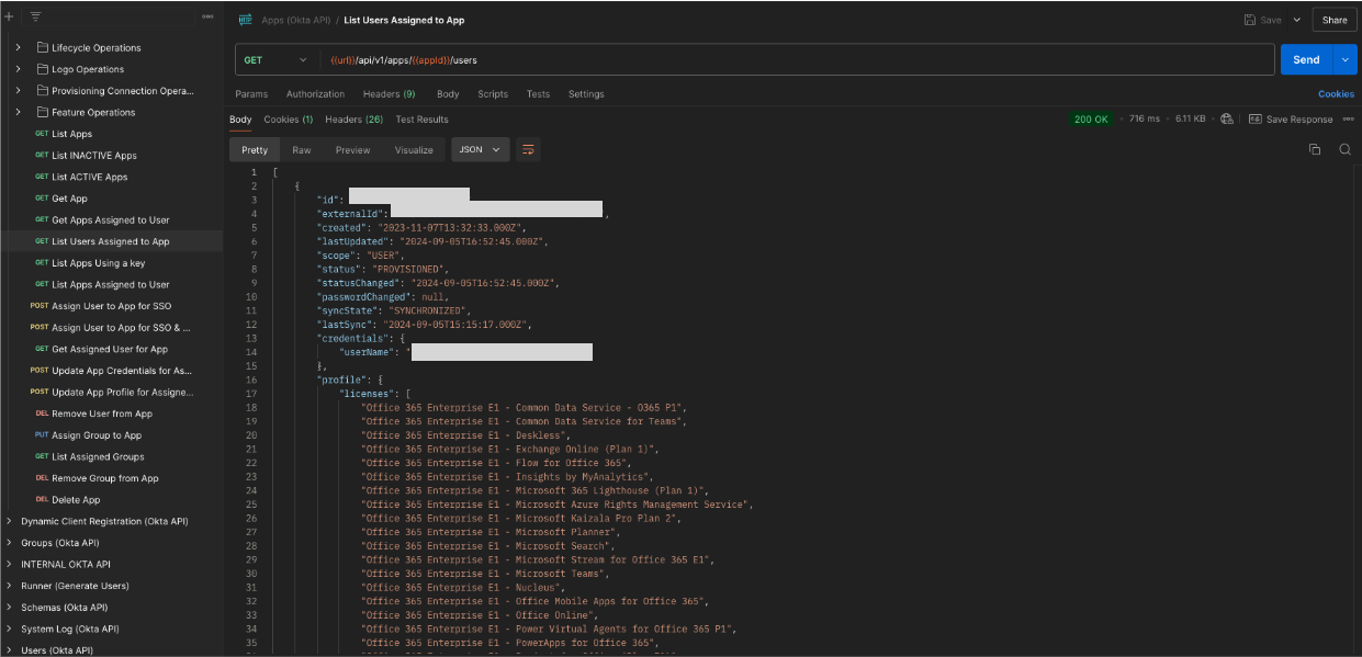 Reporting Option on Microsoft 365 Licensing Assignments in Okta