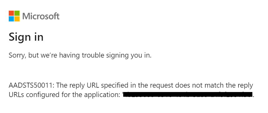 Error AADSTS50011 when Signing into Entra ID IdP