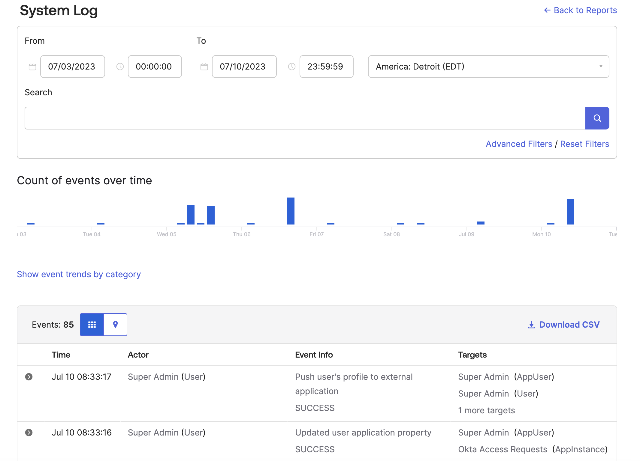 How to Export Okta Log Data